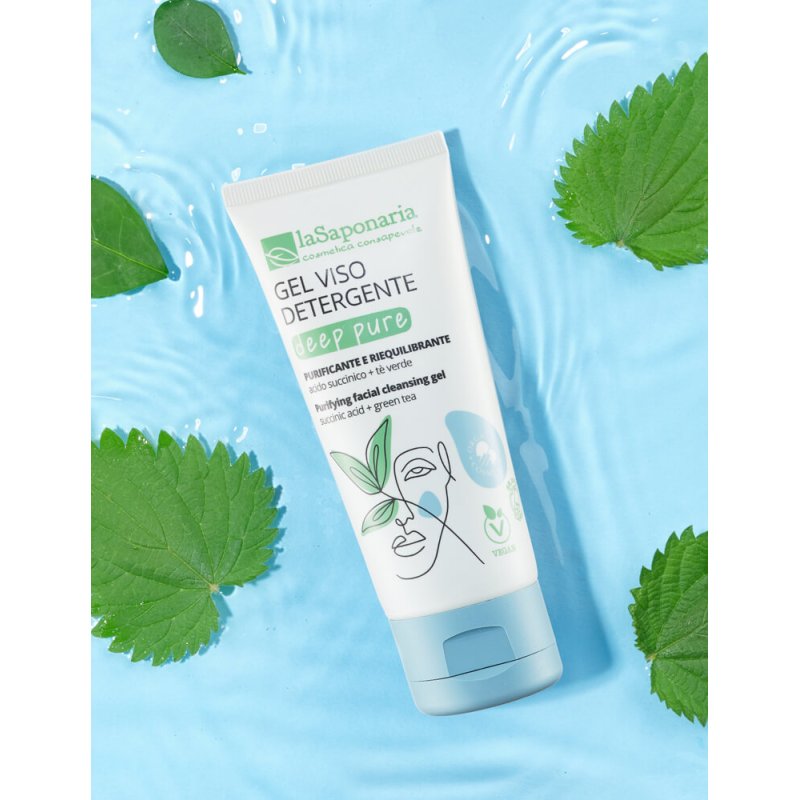 Deep Pure Organic Face Cleansing Gel – For Impure Skin | La Saponaria